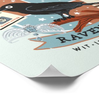 Cartoon Wise Ravenclaw Crest Poster | Zazzle