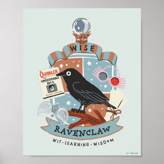 Cartoon Wise Ravenclaw Crest Poster | Zazzle.com