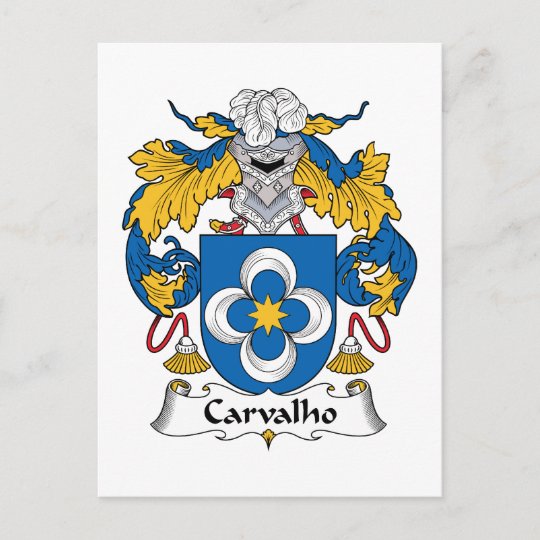 Carvalho Family Crest Postcard | Zazzle.com