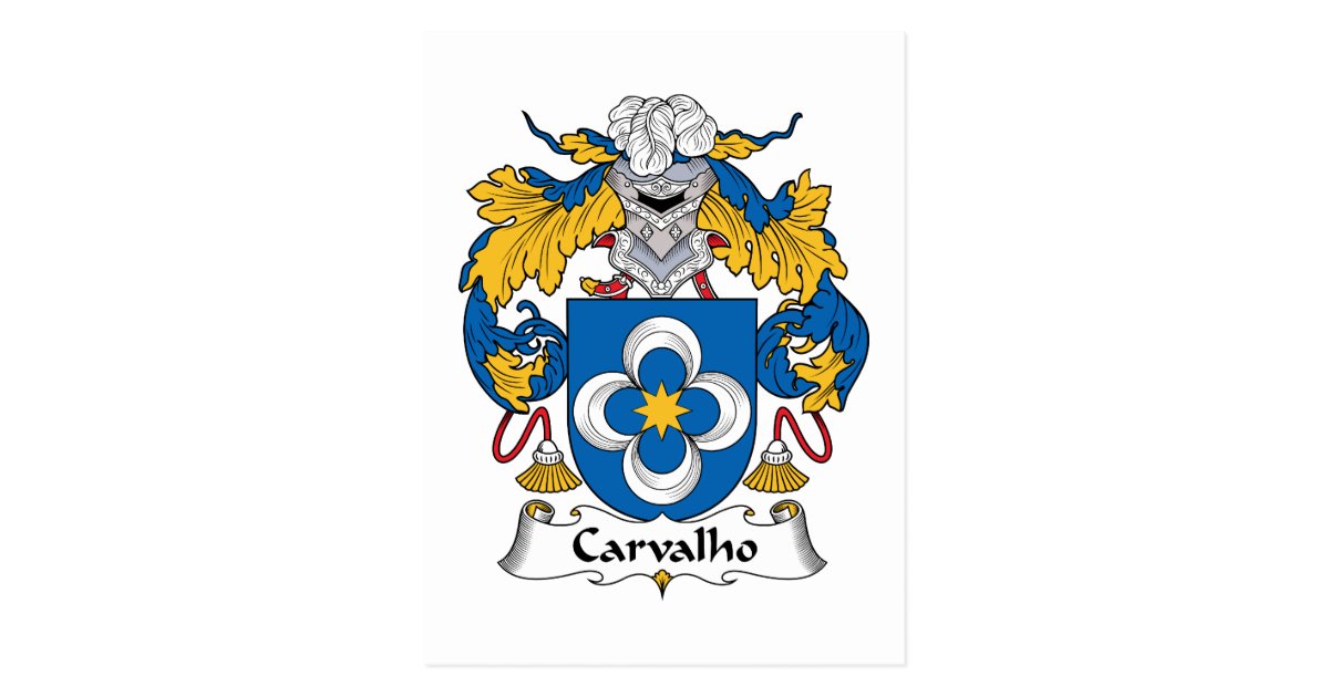 Carvalho Family Crest Postcard | Zazzle.com