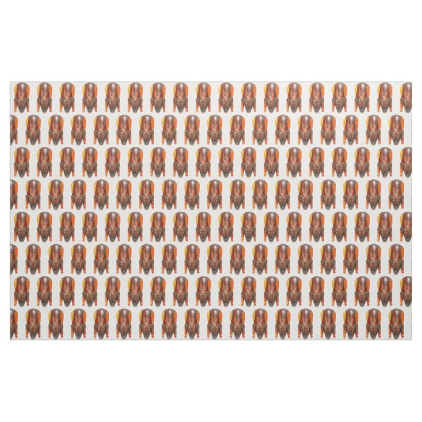 African Masks Fabric | Zazzle