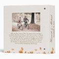 Carved Initials on Tree Fall Wedding Photo 3 Ring Binder | Zazzle