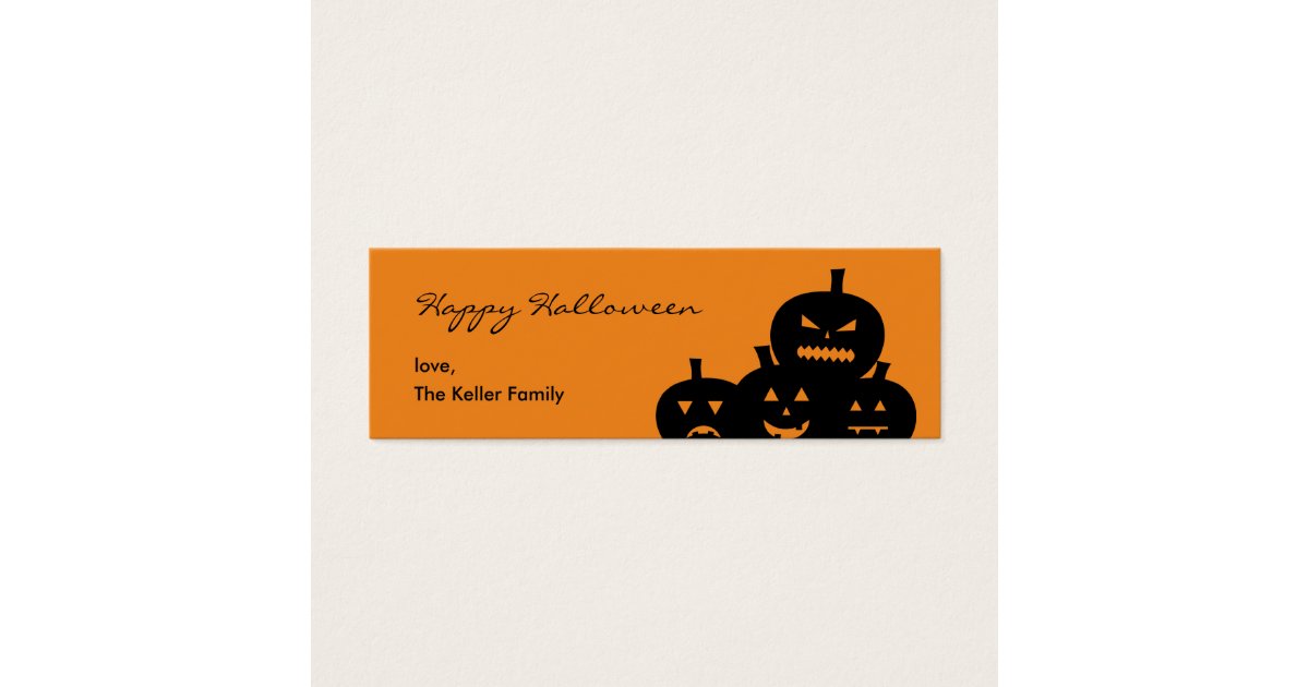 Carved Pumpkins Halloween Gift Tag | Zazzle