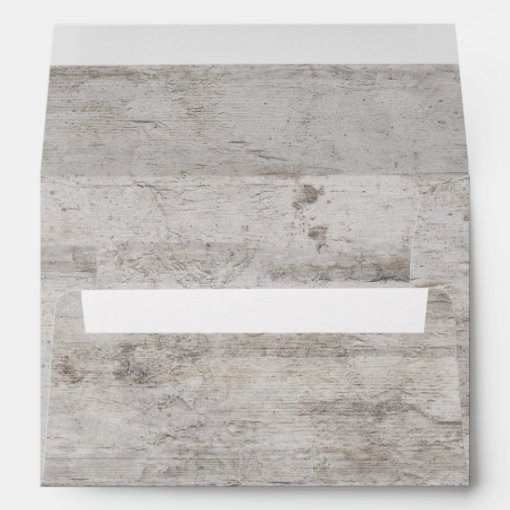 Carved Sweethearts Rustic Birch Monogram Wedding Envelope | Zazzle