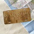 Carved Wood Dog Paw Print License Plate | Zazzle