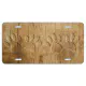 Carved Wood Dog Paw Print License Plate | Zazzle