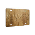 Carved Wood Dog Paw Print License Plate | Zazzle