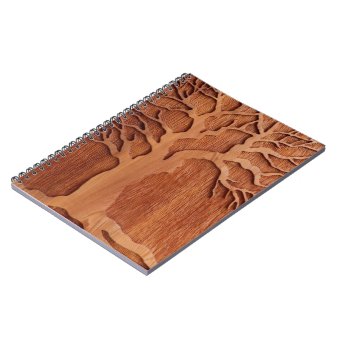 Carved Wood Planner Notebook | Zazzle