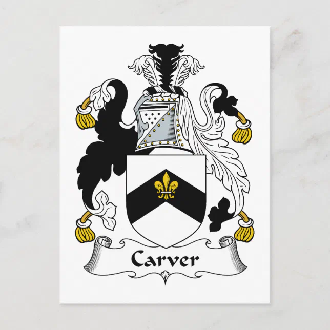 Carver Family Crest Postcard | Zazzle
