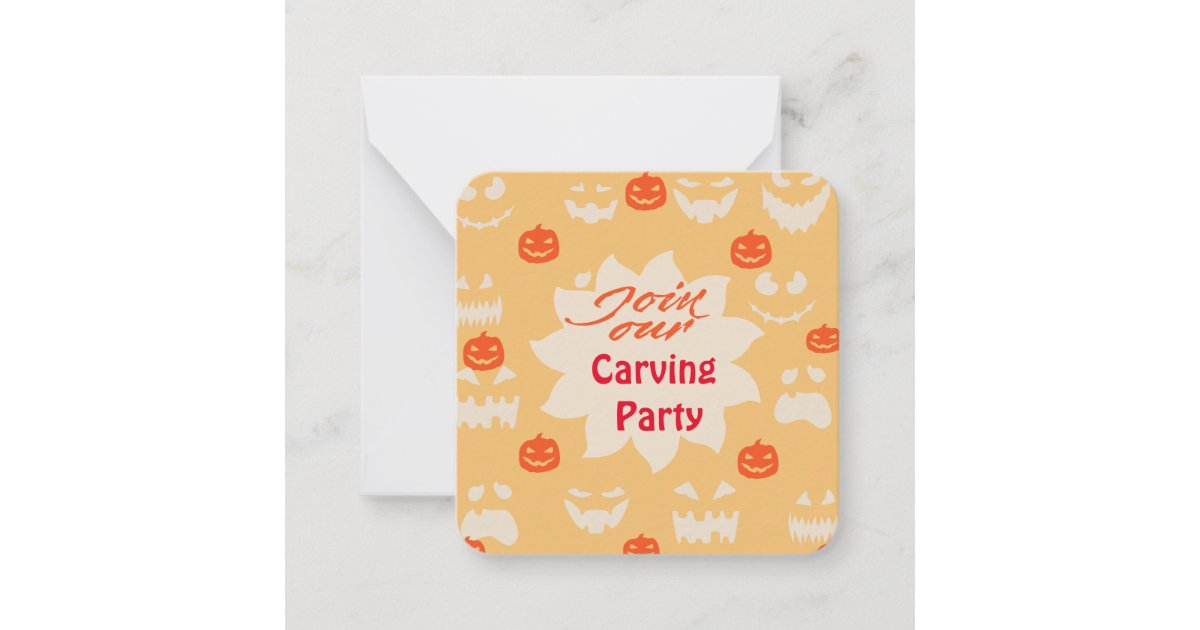 Carving Party : Note Card | Zazzle