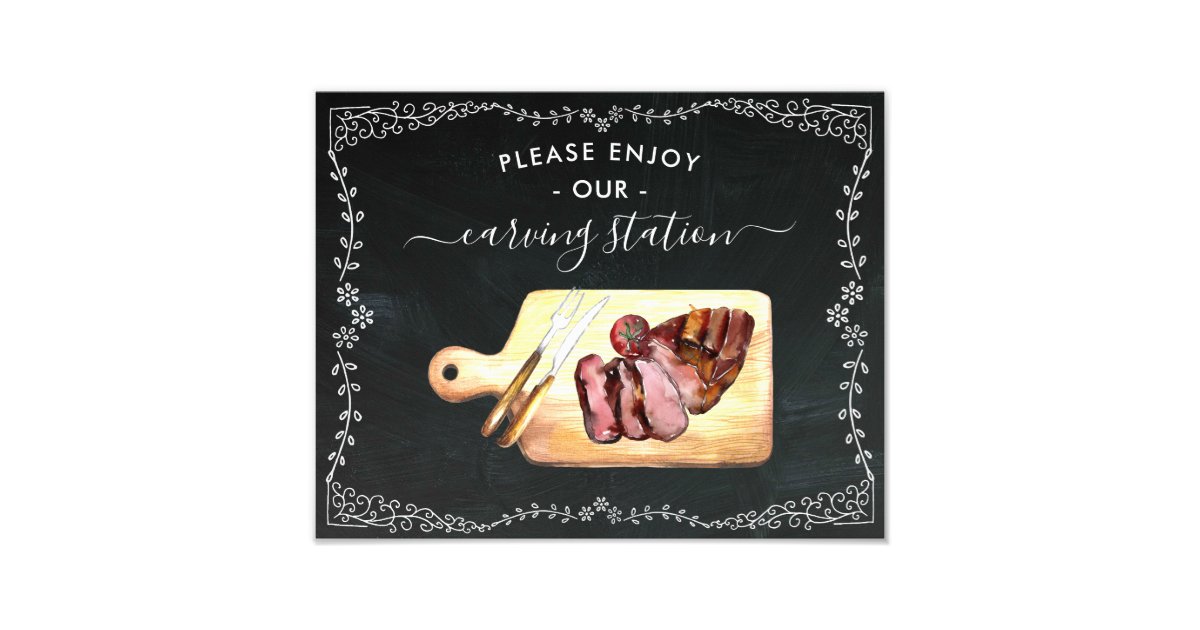 Carving Station Chalkboard Sign | Zazzle