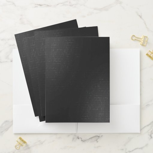 Cascade (Black)™ Pocket Folder | Zazzle