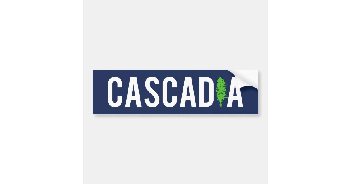 Cascadia Tree Bumper Sticker | Zazzle