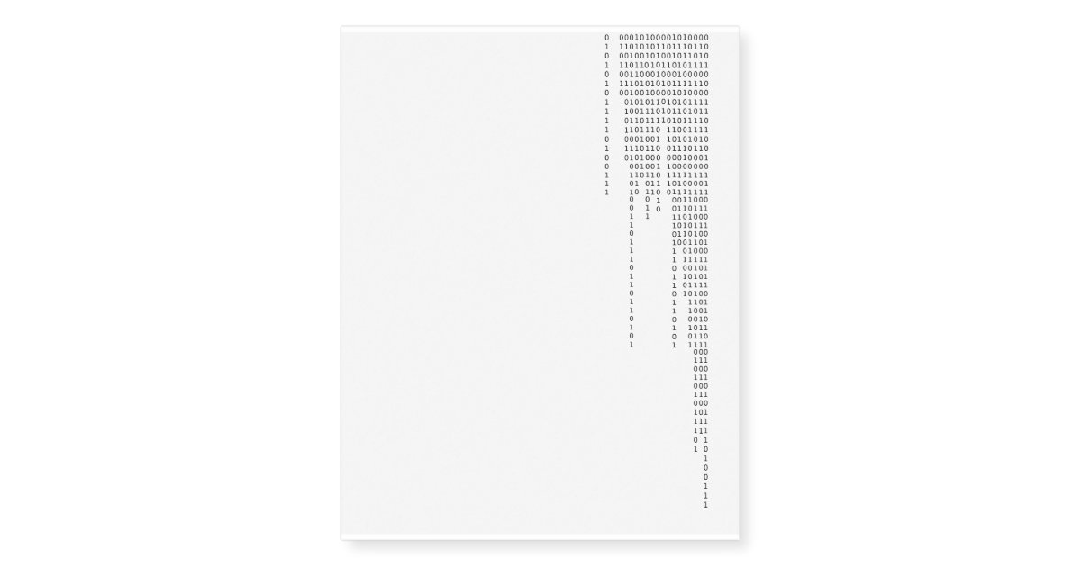 Cascading Binary Temporary Tattoos | Zazzle