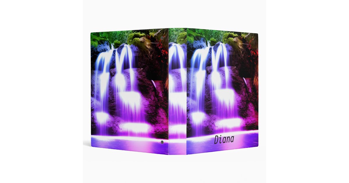 Cascading waterfall 3 ring binder | Zazzle