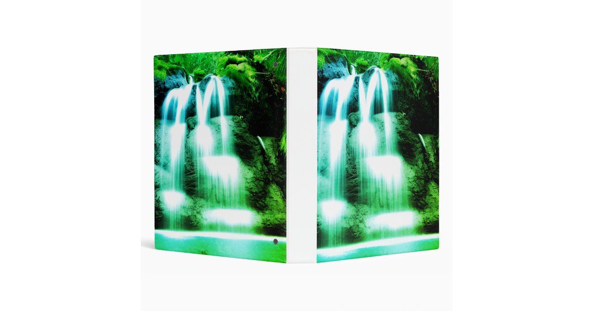 Cascading waterfall 3 ring binder | Zazzle