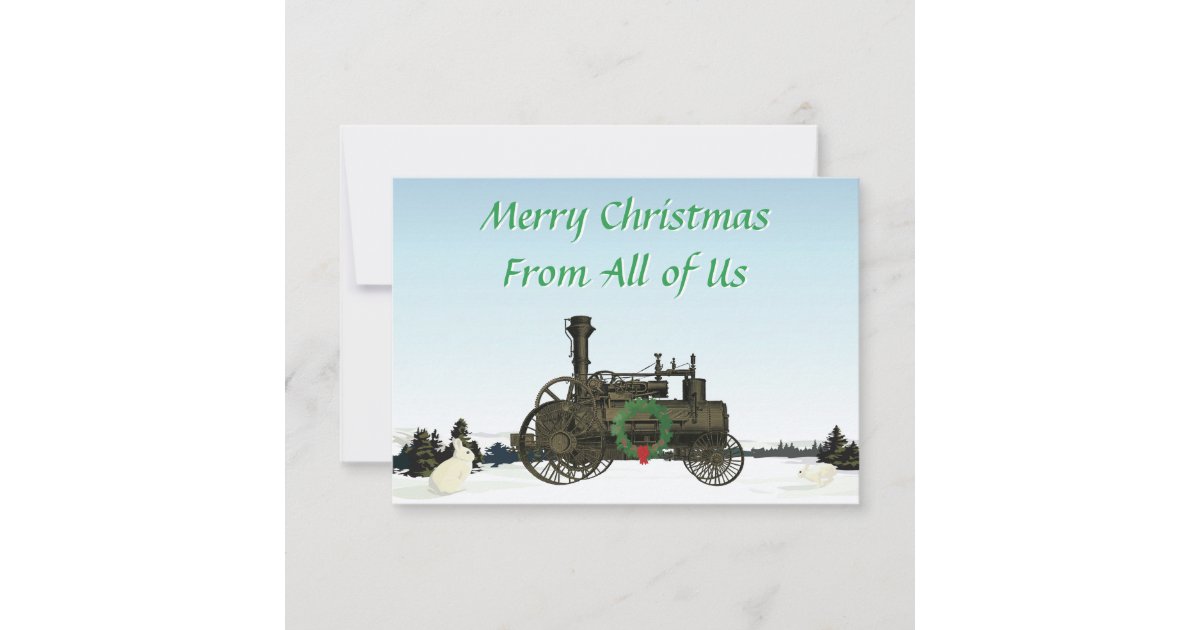 CASE STEAM TRACTION ENGINE FARM TRACTOR 1889 THANK YOU CARD | Zazzle