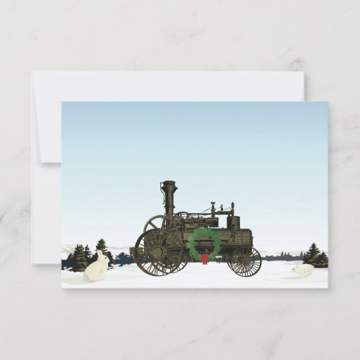 CASE STEAM TRACTION ENGINE FARM TRACTOR 1889 THANK YOU CARD | Zazzle