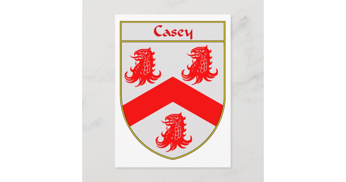 Casey Coat of Arms/Family Crest Postcard | Zazzle