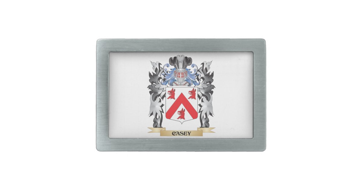 Casey Coat of Arms - Family Crest Rectangular Belt Buckle | Zazzle