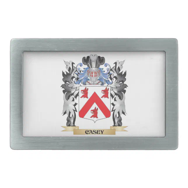Casey Coat of Arms - Family Crest Rectangular Belt Buckle | Zazzle