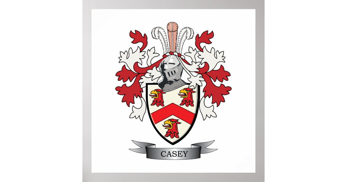 Casey Coat of Arms Poster | Zazzle