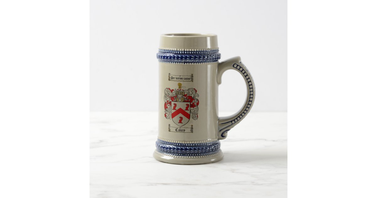 Casey Coat of Arms Stein / Casey Family Crest | Zazzle