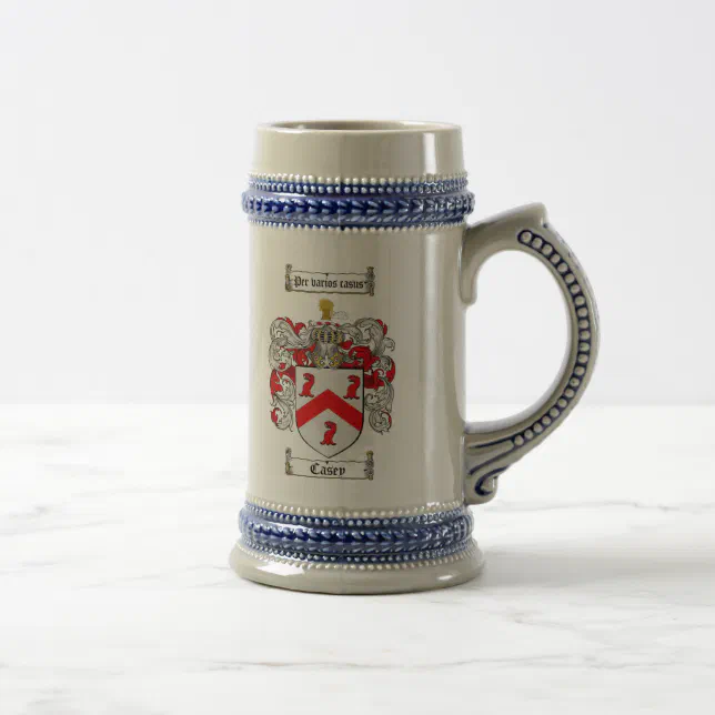 Casey Coat of Arms Stein / Casey Family Crest | Zazzle