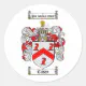 CASEY FAMILY CREST - CASEY COAT OF ARMS CLASSIC ROUND STICKER | Zazzle