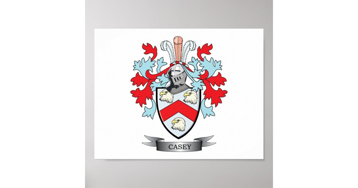 Casey Family Crest Poster | Zazzle