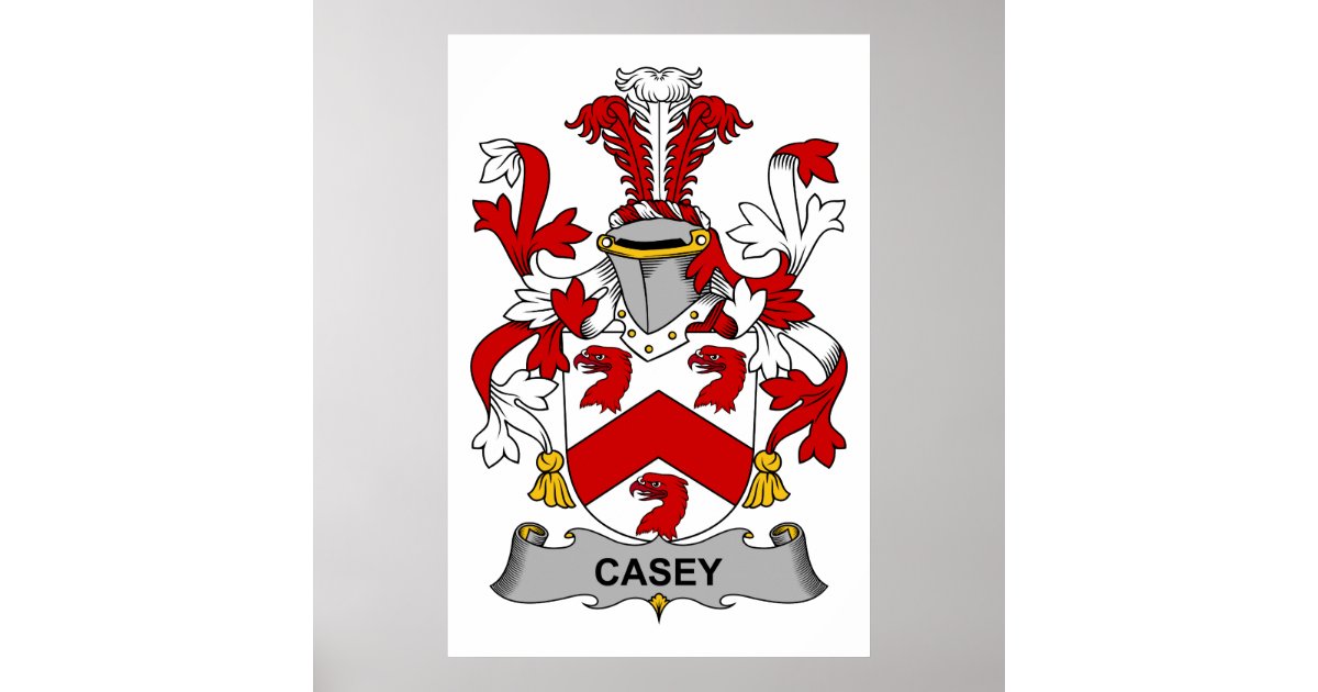 Casey Family Crest Poster | Zazzle