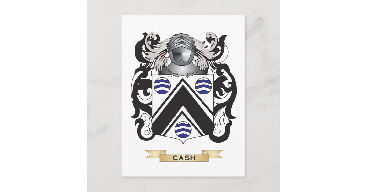 Cash Coat of Arms (Family Crest) Postcard | Zazzle