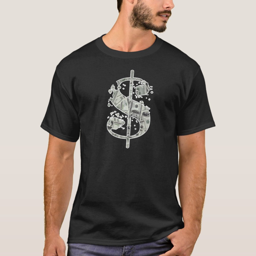 Cash Money Dollar Sign T-Shirt | Zazzle