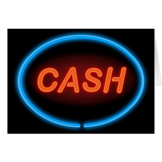 Cash neon. | Zazzle.com