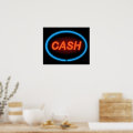 Cash neon. poster | Zazzle