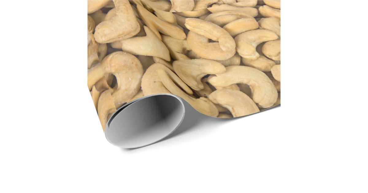cashew nut pile wrapping paper | Zazzle