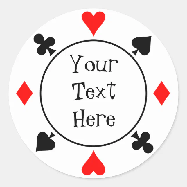 Casino Chip Sticker | Zazzle