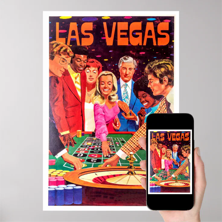 Casino, Las Vegas, people gamble on roulette Poster | Zazzle