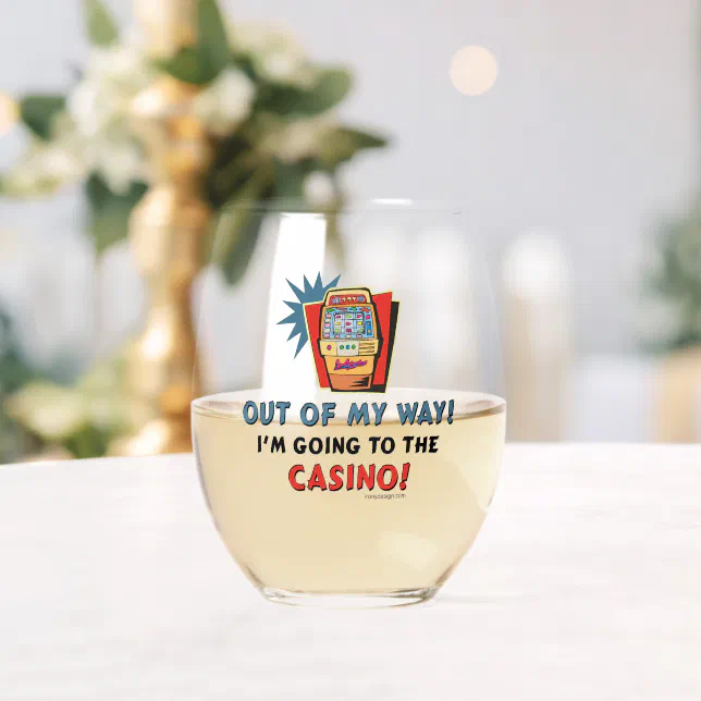 Casino Lovers Stemless Wine Glass | Zazzle