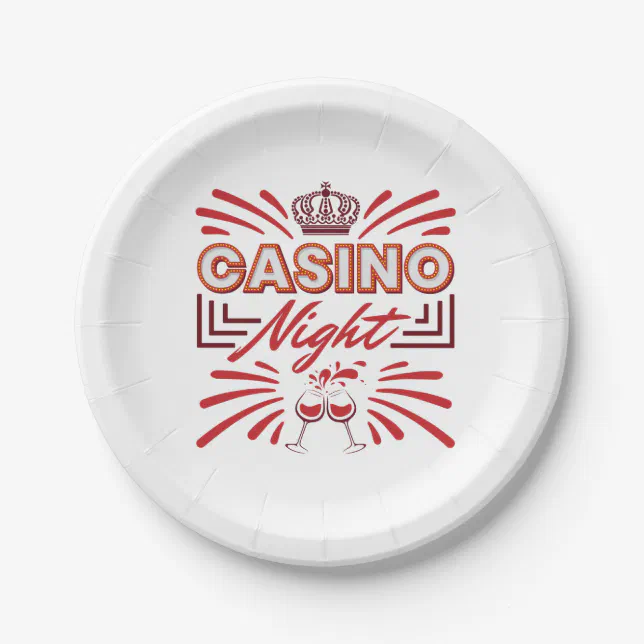 Casino Night Party Gambling Lover Paper Plates | Zazzle