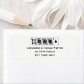 Casino Night Poker Royal Straight Flush Spades Label | Zazzle