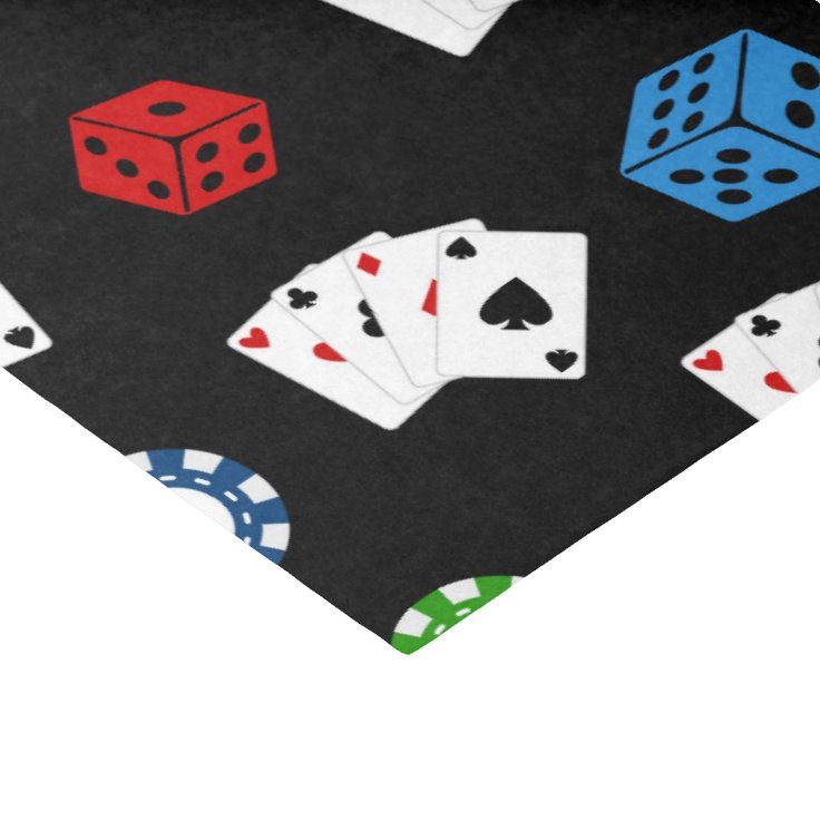 Casino party pattern Gambling tissue paper | Zazzle