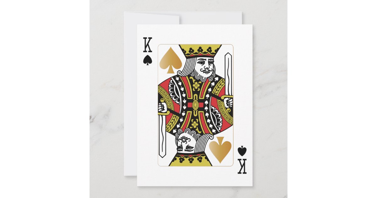 Casino Party Playing Card King | Zazzle