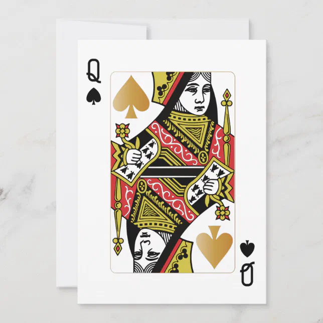 Casino Party Playing Card queen | Zazzle