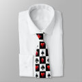 Casino Playing Card Suit Checkerboard Pattern Neck Tie | Zazzle