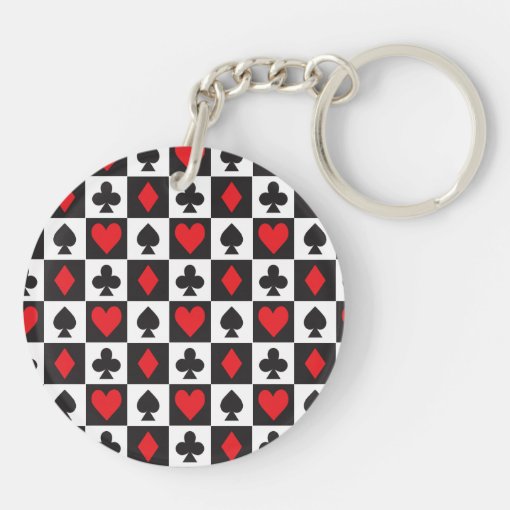 Casino Playing Cards Key Chain | Zazzle