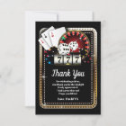 casino, poker, adult, thank you card | Zazzle