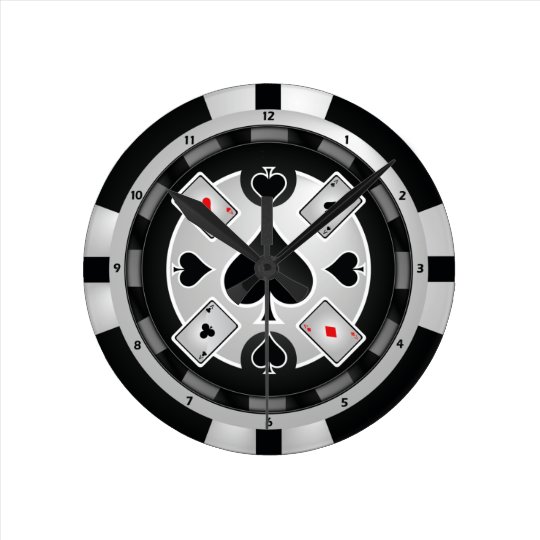 Casino Poker Chip Wall Clock | Zazzle.com