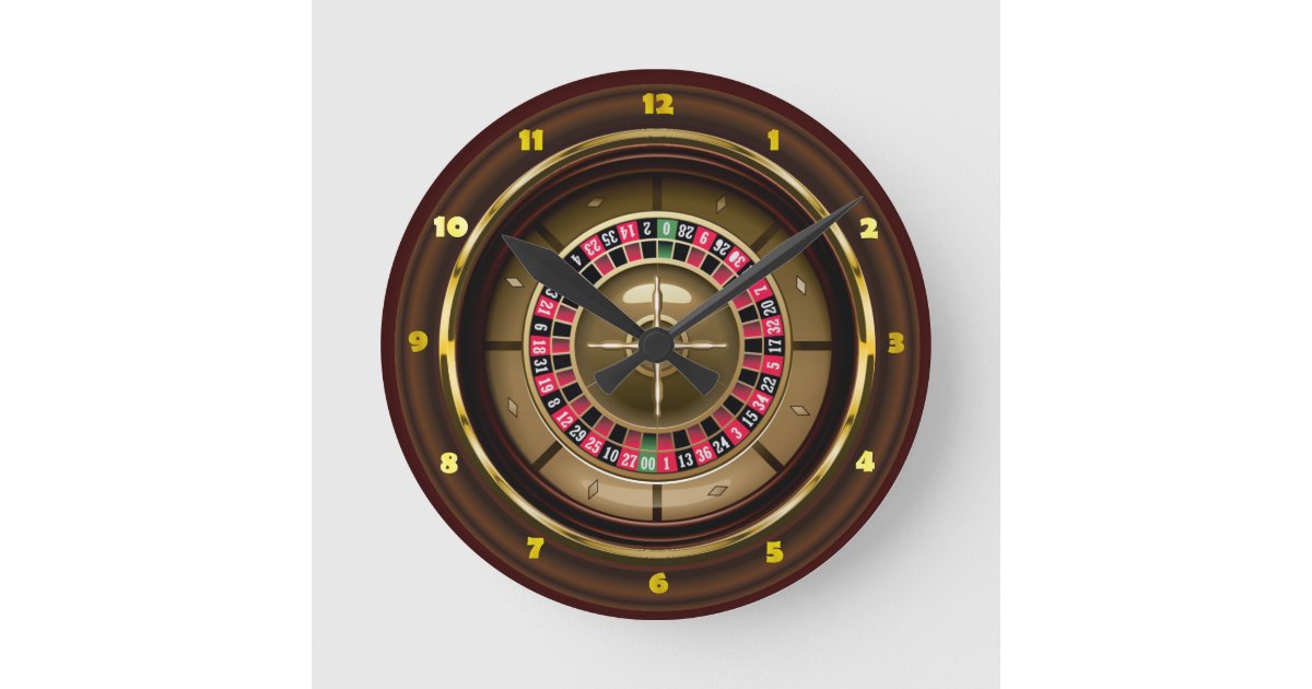 Casino Roulette Wall Clock | Zazzle