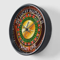 Casino Roulette With Your Lucky Number Wheel Clock | Zazzle